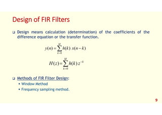 DSP_FOEHU - Lec 10 - FIR Filter Design | PDF