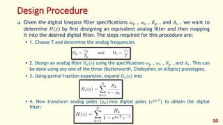 DSP_FOEHU - Lec 11 - IIR Filter Design | PDF