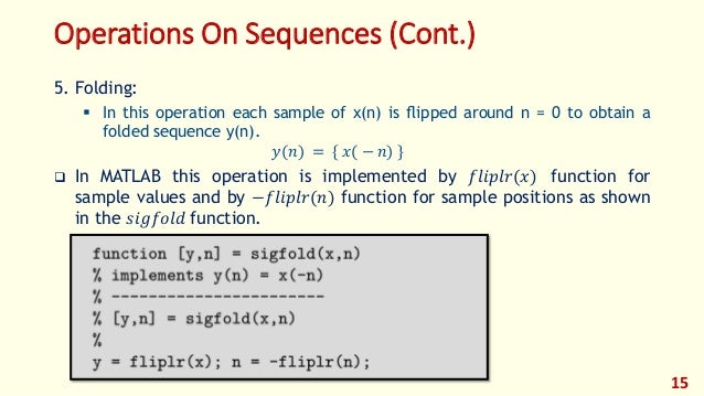 DSP_FOEHU - MATLAB 01 - Discrete Time Signals and Systems