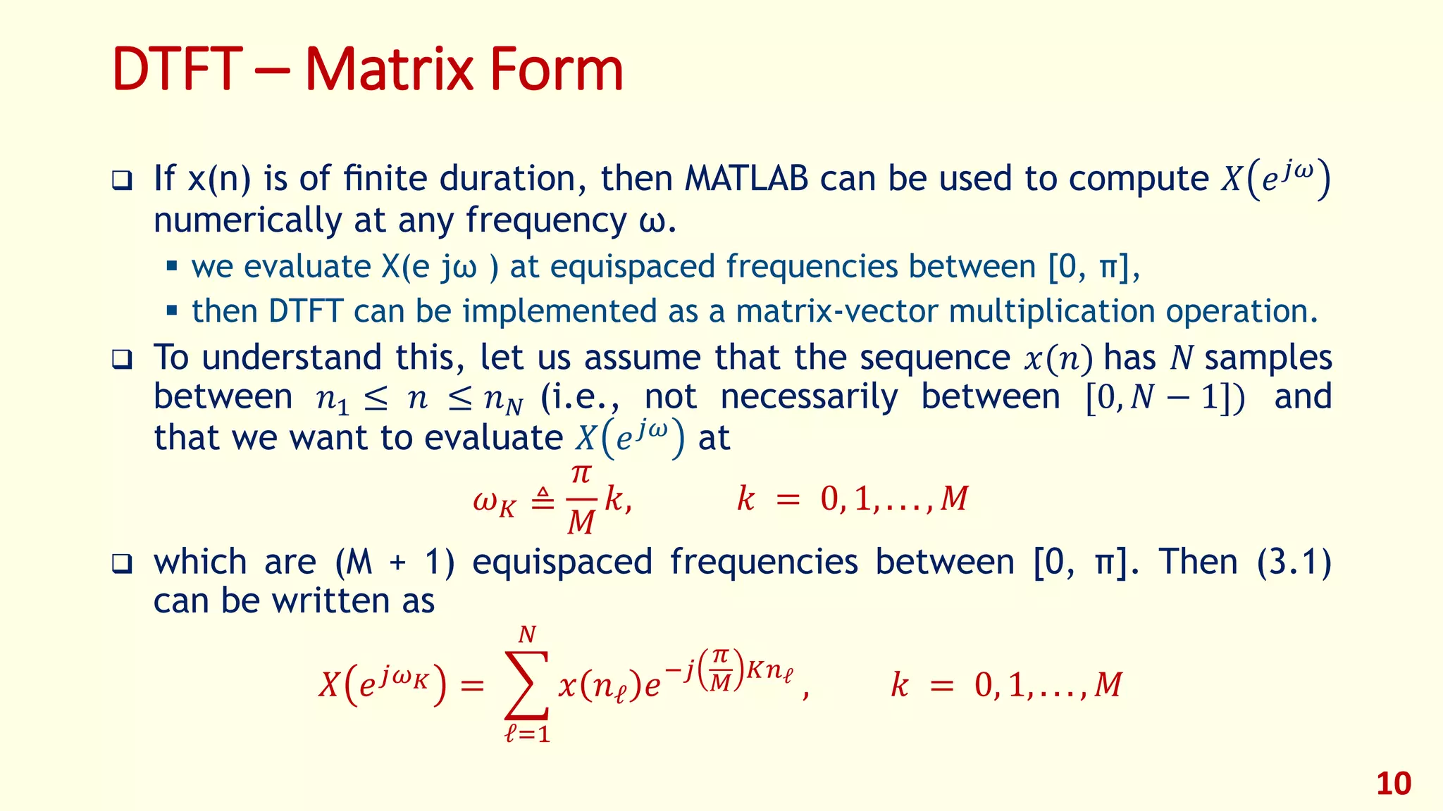 DSP_FOEHU - MATLAB 02 - The Discrete-time Fourier Analysis | PDF