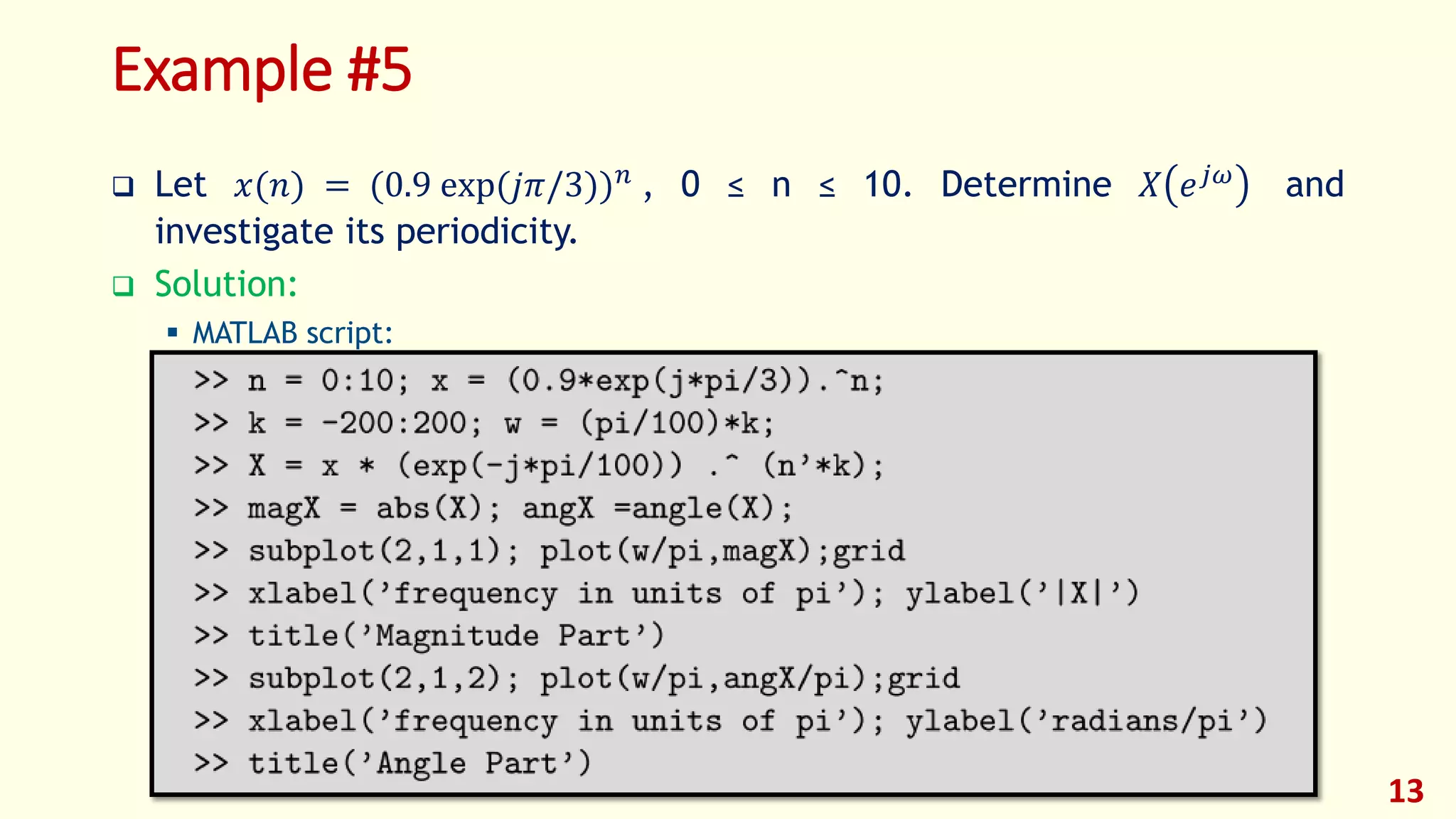 DSP_FOEHU - MATLAB 02 - The Discrete-time Fourier Analysis | PDF