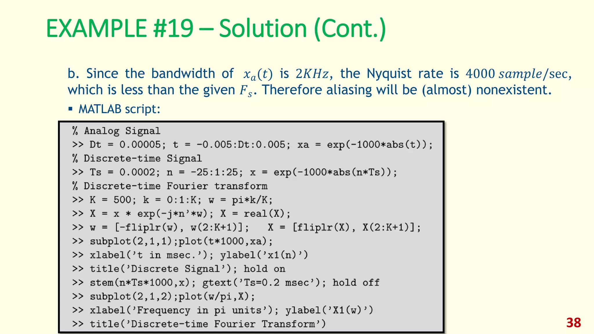 DSP_FOEHU - MATLAB 02 - The Discrete-time Fourier Analysis | PDF