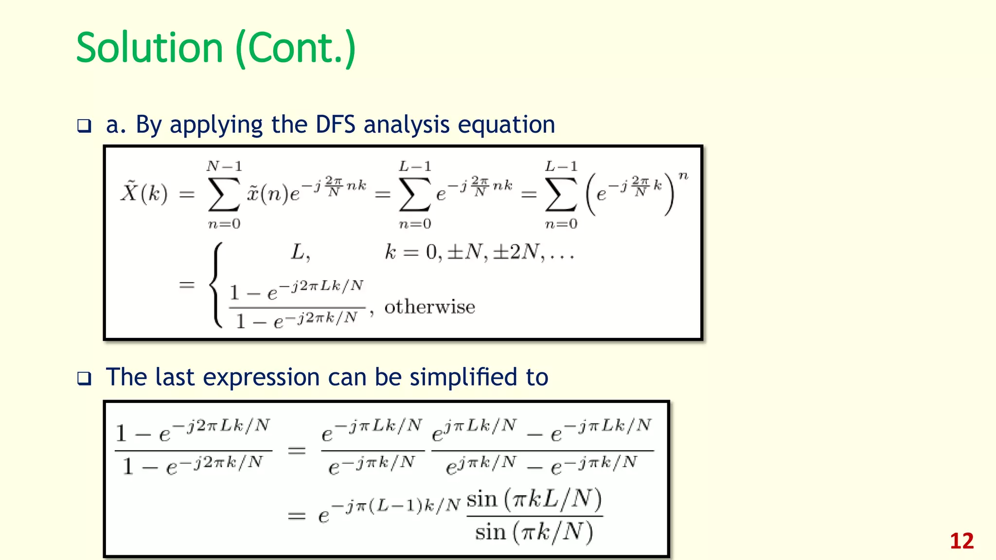DSP_FOEHU - MATLAB 04 - The Discrete Fourier Transform (DFT) | PPT