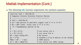DSP_FOEHU - MATLAB 04 - The Discrete Fourier Transform (DFT) | PPT