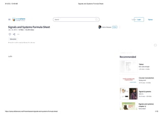 DSP formula sheet.pdf | Coupons and Discounts | Shopping