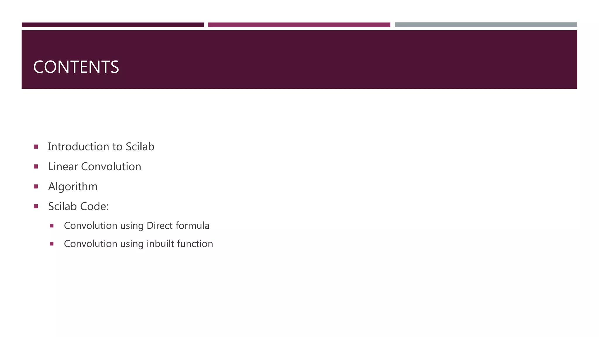 Convolution Using Scilab Ppt