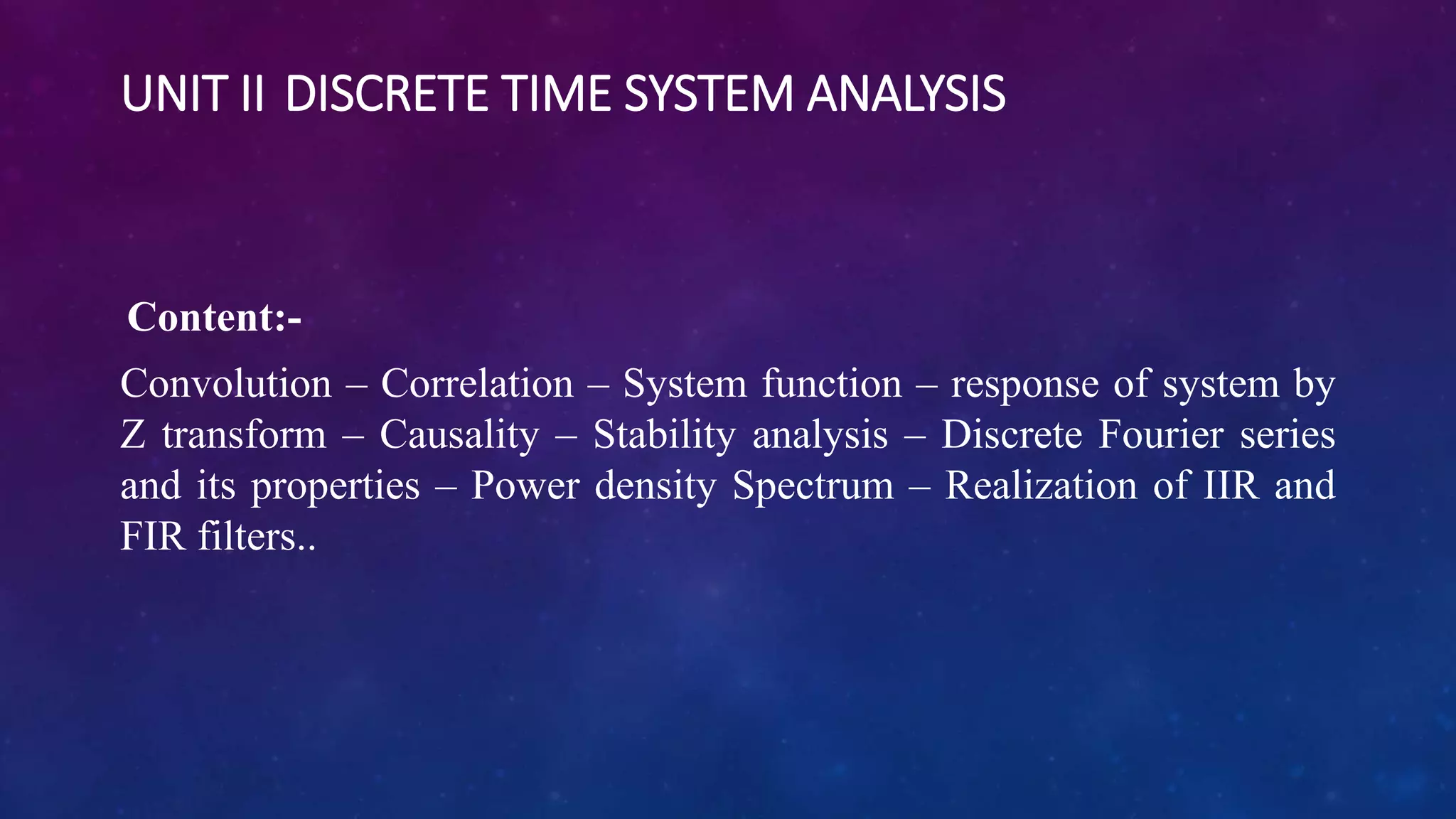 Digital Signal Processing And Its Applications Syllabus And Introduction Pptx Computing