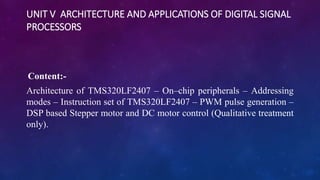 Digital signal processing & its Applications (Syllabus & Introduction) | PPTX | Computing ...