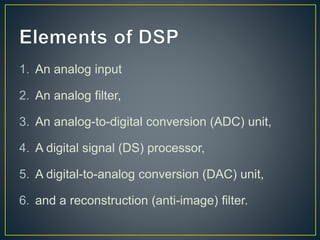 DSP intro 1.pptx | Digital Audio | Computer Software and Applications