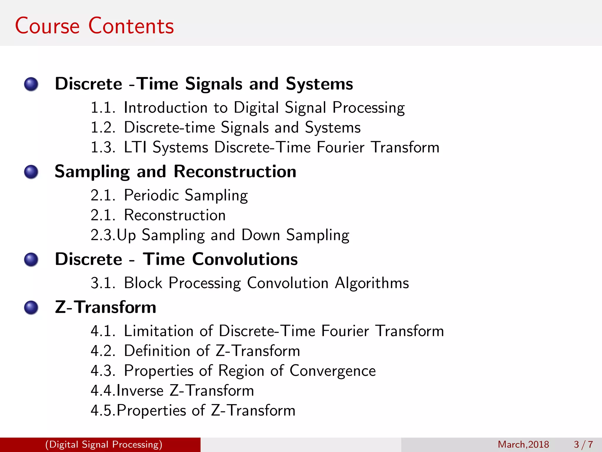 Digital Signal Processing[ECEG-3171]-L00 | PDF