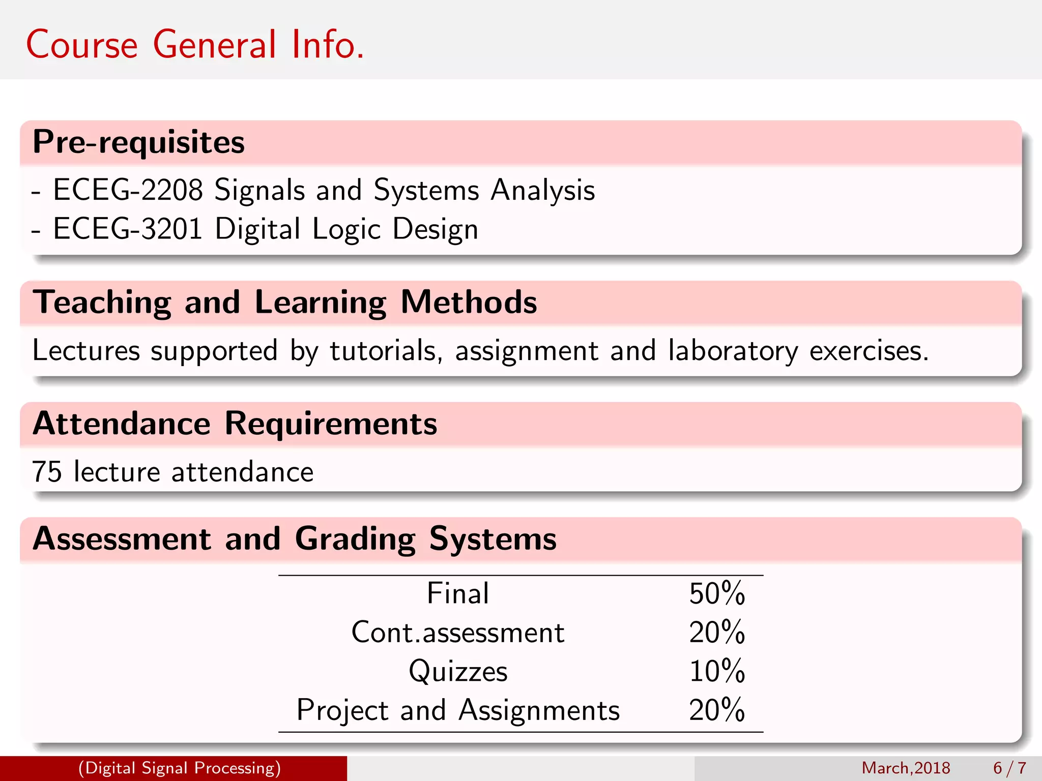 Digital Signal Processing[ECEG-3171]-L00 | PDF | Computing | Technology & Computing