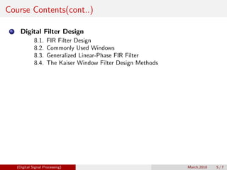 Digital Signal Processing[ECEG-3171]-L00 | PDF
