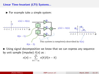 Digital Signal Processing[ECEG-3171]-Ch1_L03 | PDF