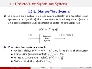 Digital Signal Processing[ECEG-3171]-Ch1_L03 | PDF
