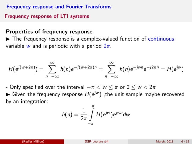 Digital Signal Processing[ECEG-3171]-Ch1_L04 | PPT | Free Download