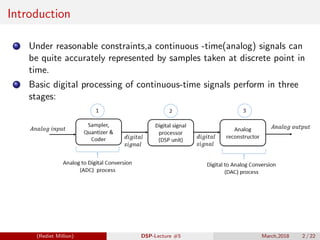Digital Signal Processing[ECEG-3171]-Ch1_L05 | PDF