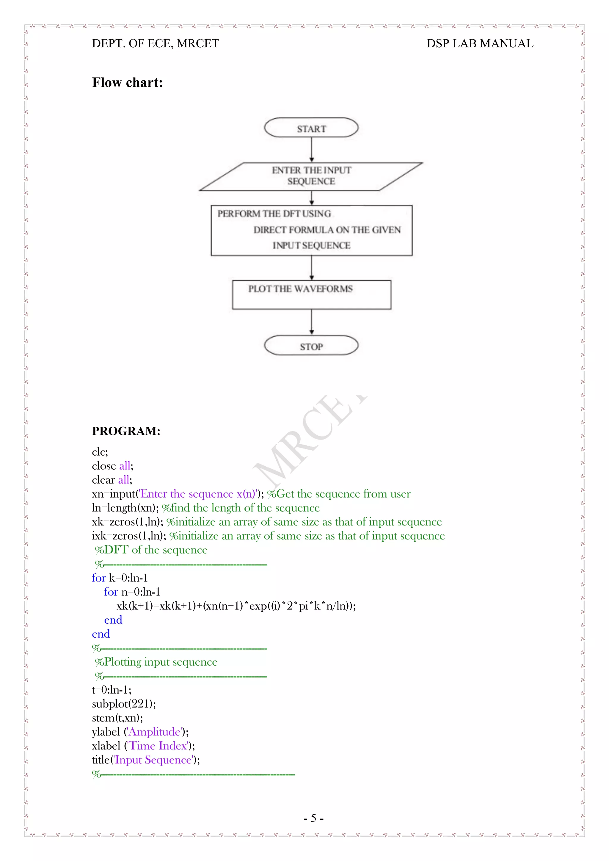 Dsp lab manual | PDF
