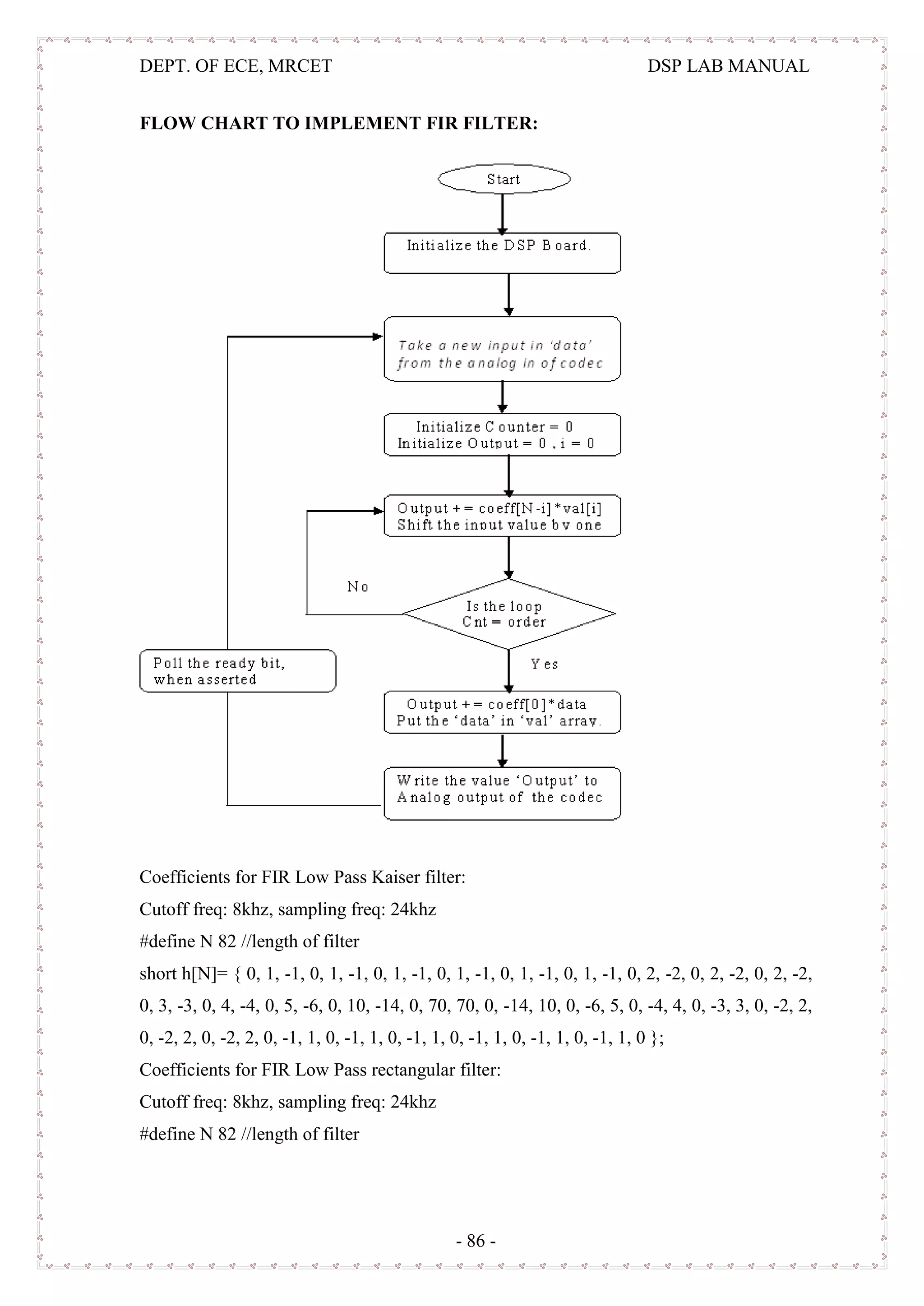 Dsp lab manual | PDF