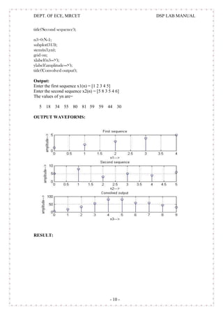 Dsp lab manual | PDF