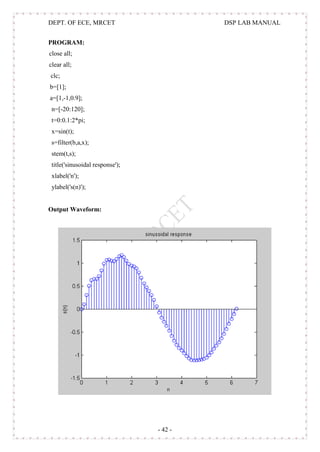 Dsp lab manual | PDF