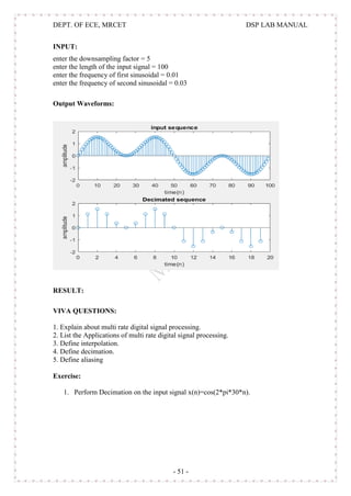 Dsp lab manual | PDF
