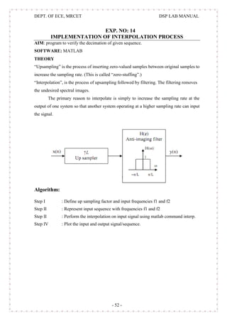 Dsp lab manual | PDF
