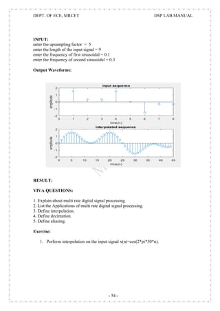 Dsp lab manual | PDF