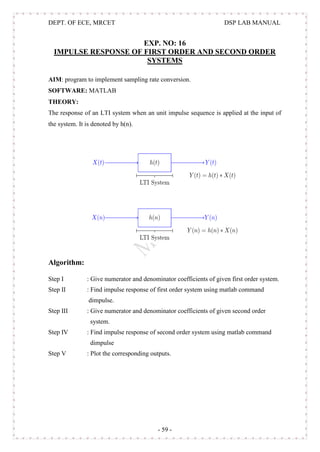 Dsp lab manual | PDF