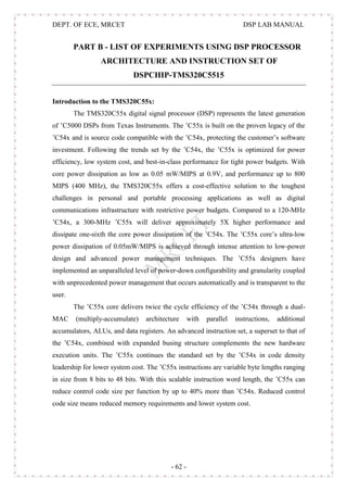 Dsp lab manual | PDF