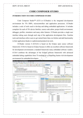 Dsp lab manual | PDF