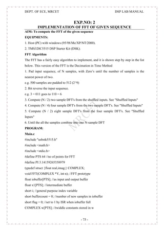 Dsp lab manual | PDF