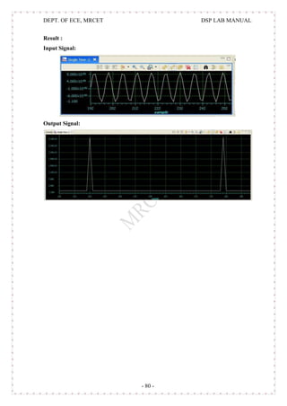 Dsp lab manual | PDF