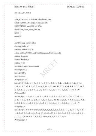 Dsp lab manual | PDF