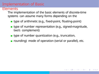DSP Implementation of Discrete Time System | PPT