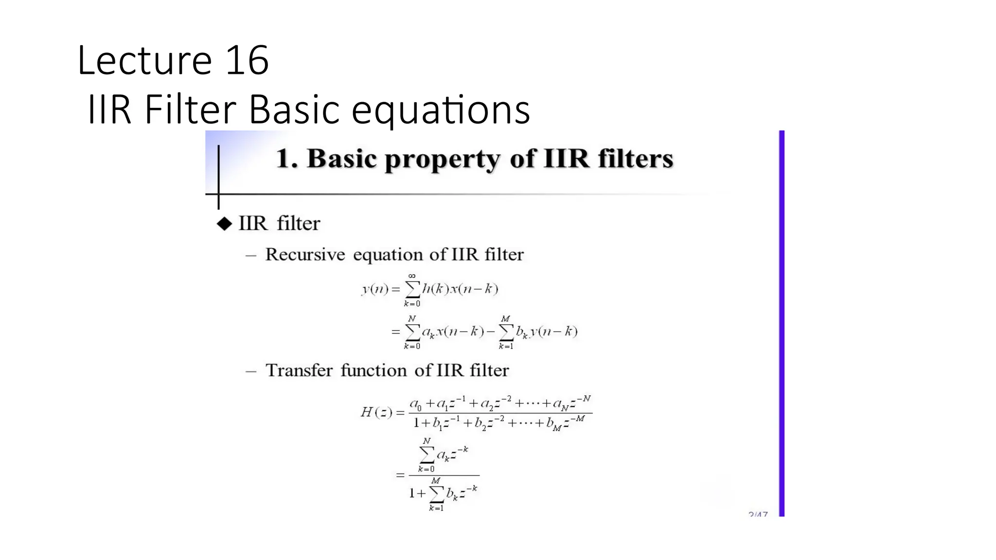 DSP lec 9 Digital Filters and its types ppt | PPTX | Digital Audio | Computer Software and ...