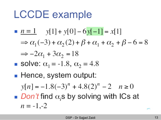 Digital Signal Processinglect03systemanalysis Ppt