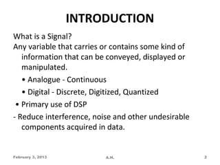 Dsp lecture vol 1 introduction | PPT