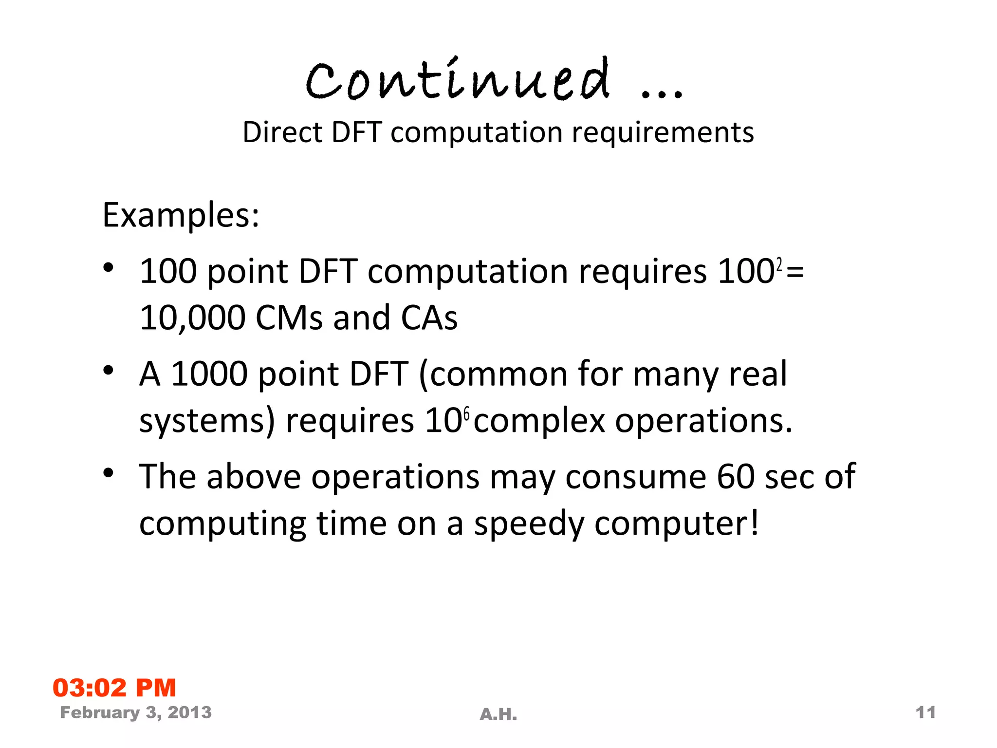 Dsp lecture vol 2 dft & fft | PPT