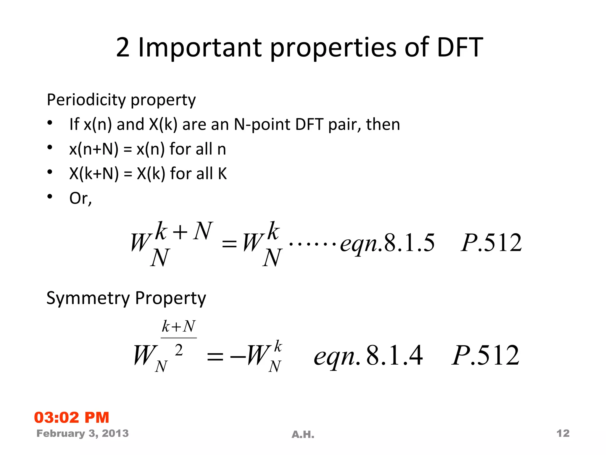 Dsp lecture vol 2 dft & fft | PPT
