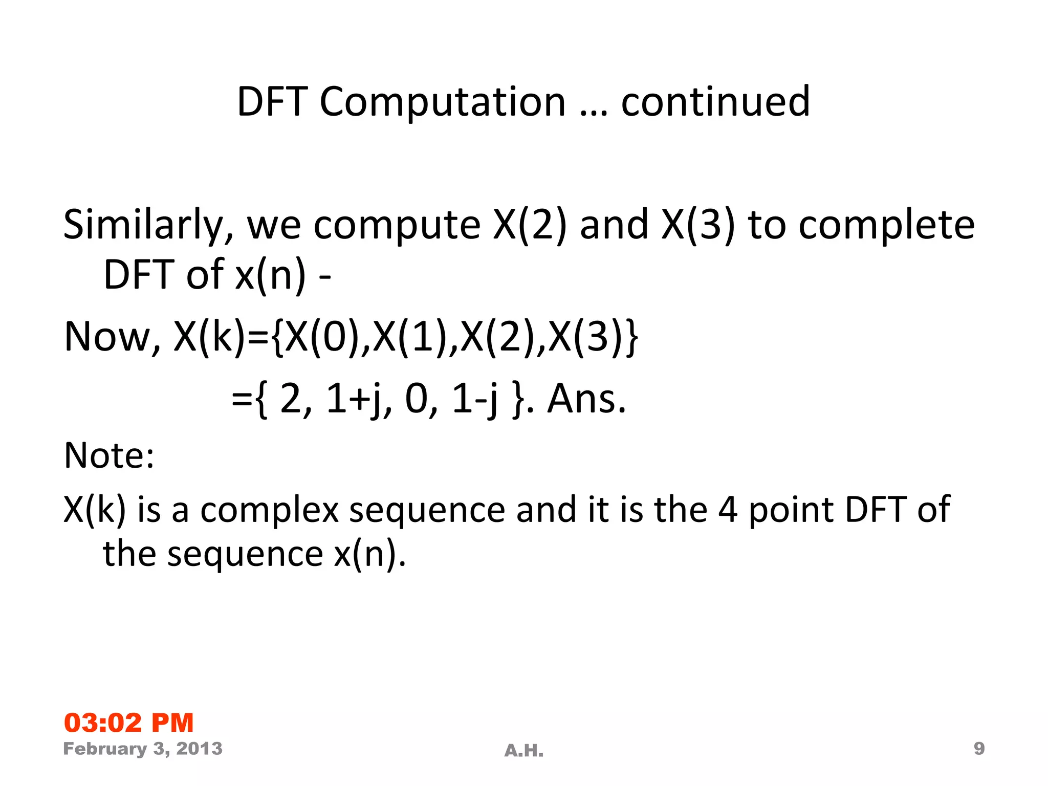Dsp lecture vol 2 dft & fft | PPT
