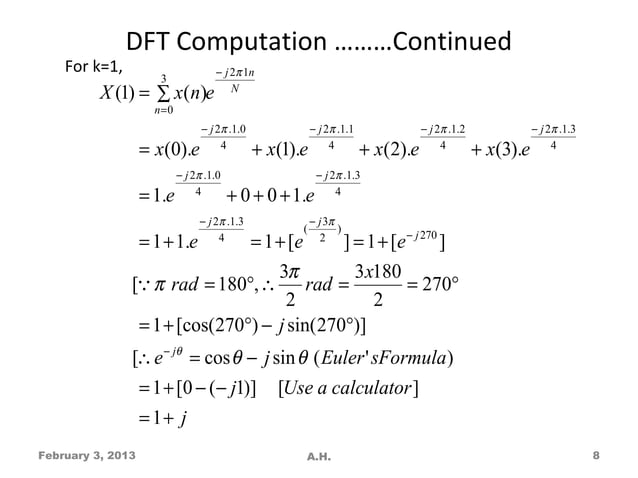 Dsp Lecture Vol 2 Dft And Fft Ppt