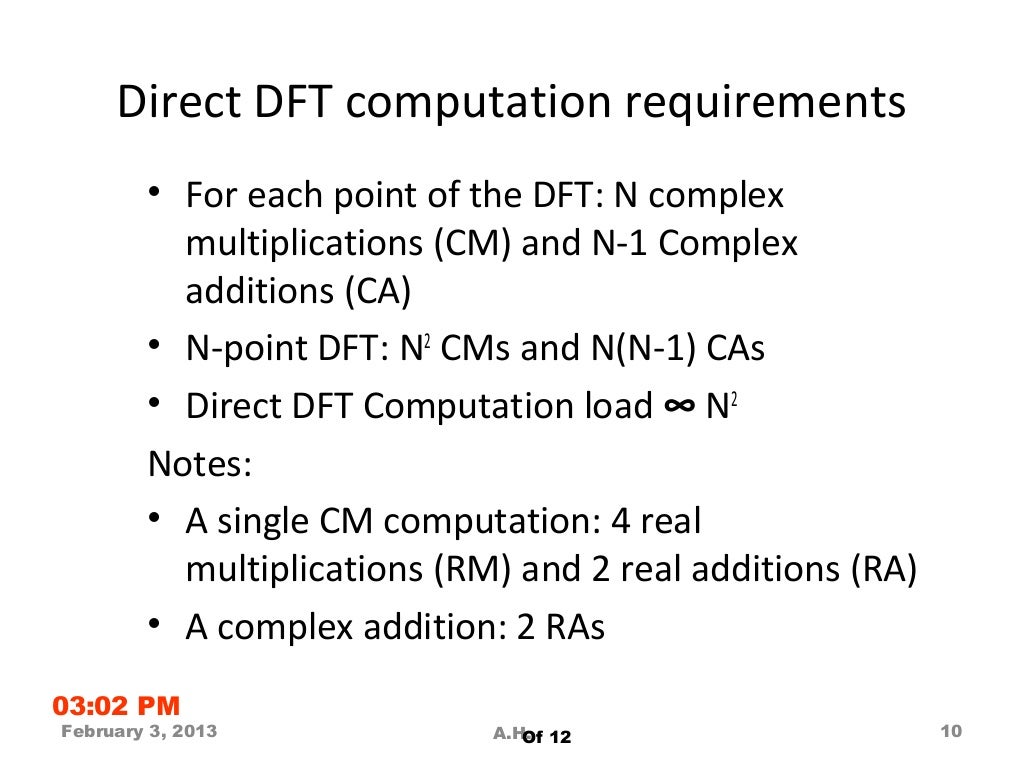 Dsp Lecture Vol 2 Dft And Fft