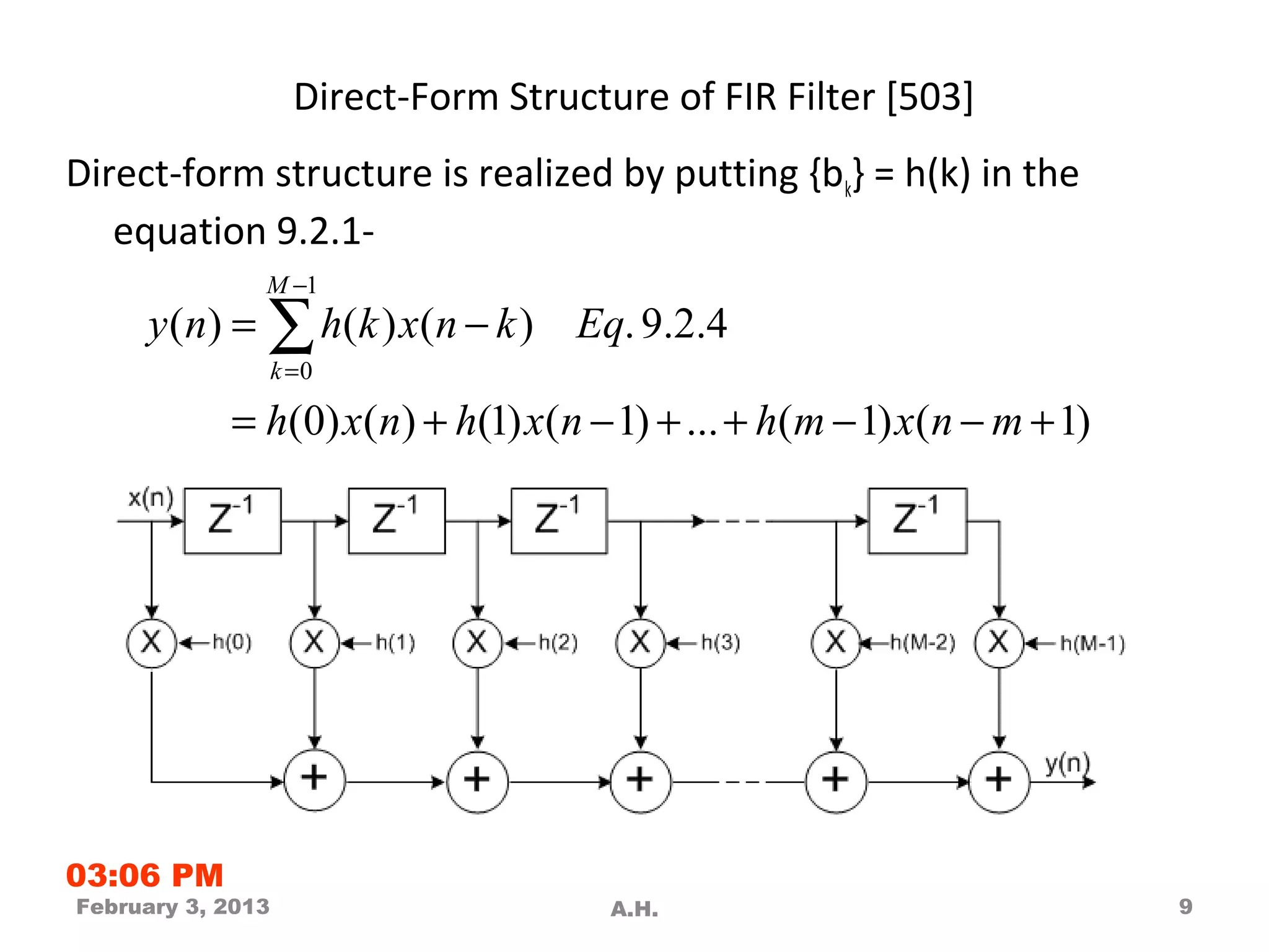 Dsp lecture vol 4 digital filters | PPT | Digital Audio | Computer Software and Applications