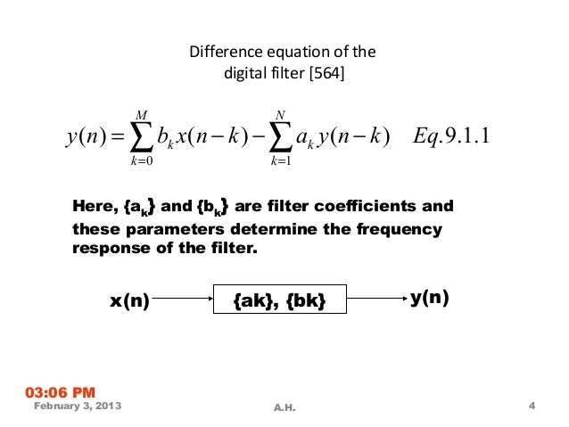 Dsp lecture vol 4 digital filters