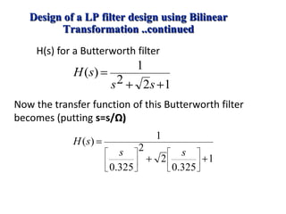 Dsp lecture vol 5 design of iir | PPT
