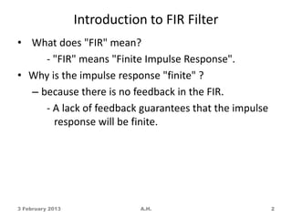 Dsp lecture vol 6 design of fir | PPTX