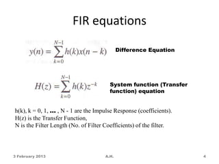 Dsp lecture vol 6 design of fir | PPTX