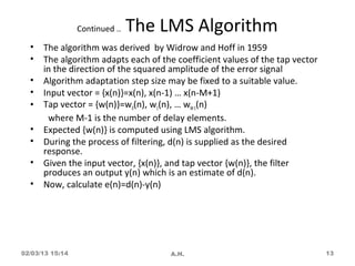 Dsp lecture vol 7 adaptive filter | PPT