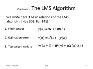 Dsp lecture vol 7 adaptive filter | PPT