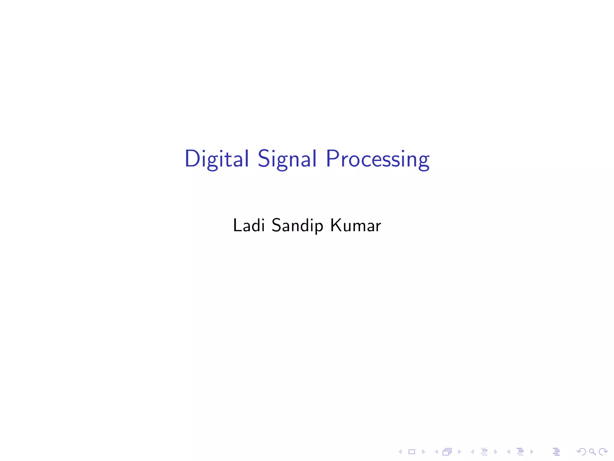 Digital Signal Processing | PDF